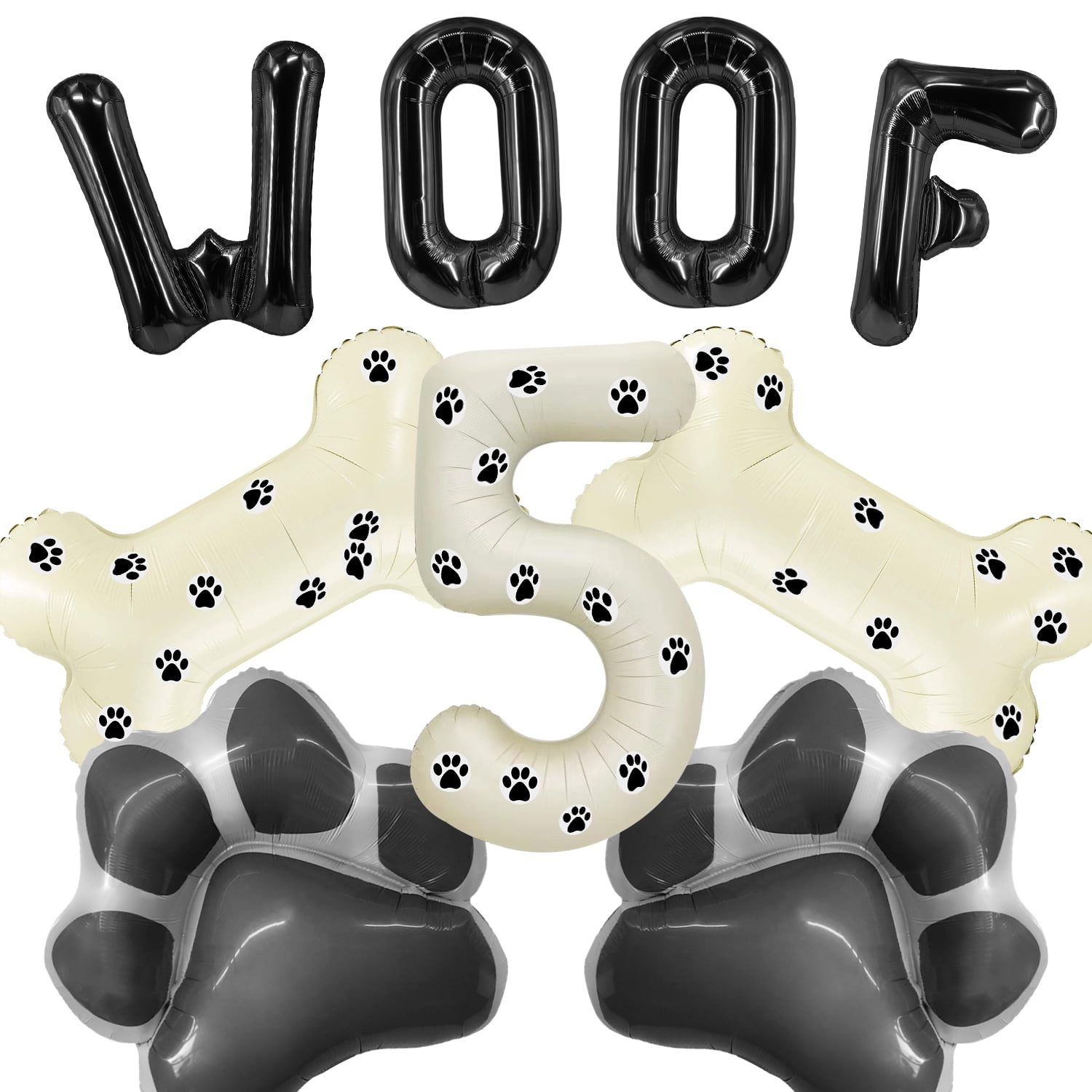 Dog Theme Balloons - 6th Dog Birthday Party Decorations, 40 Inches ...