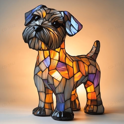 Dog Theme LED Art Lamp - Cute Resin Dog Figurine, Energy Efficient ...