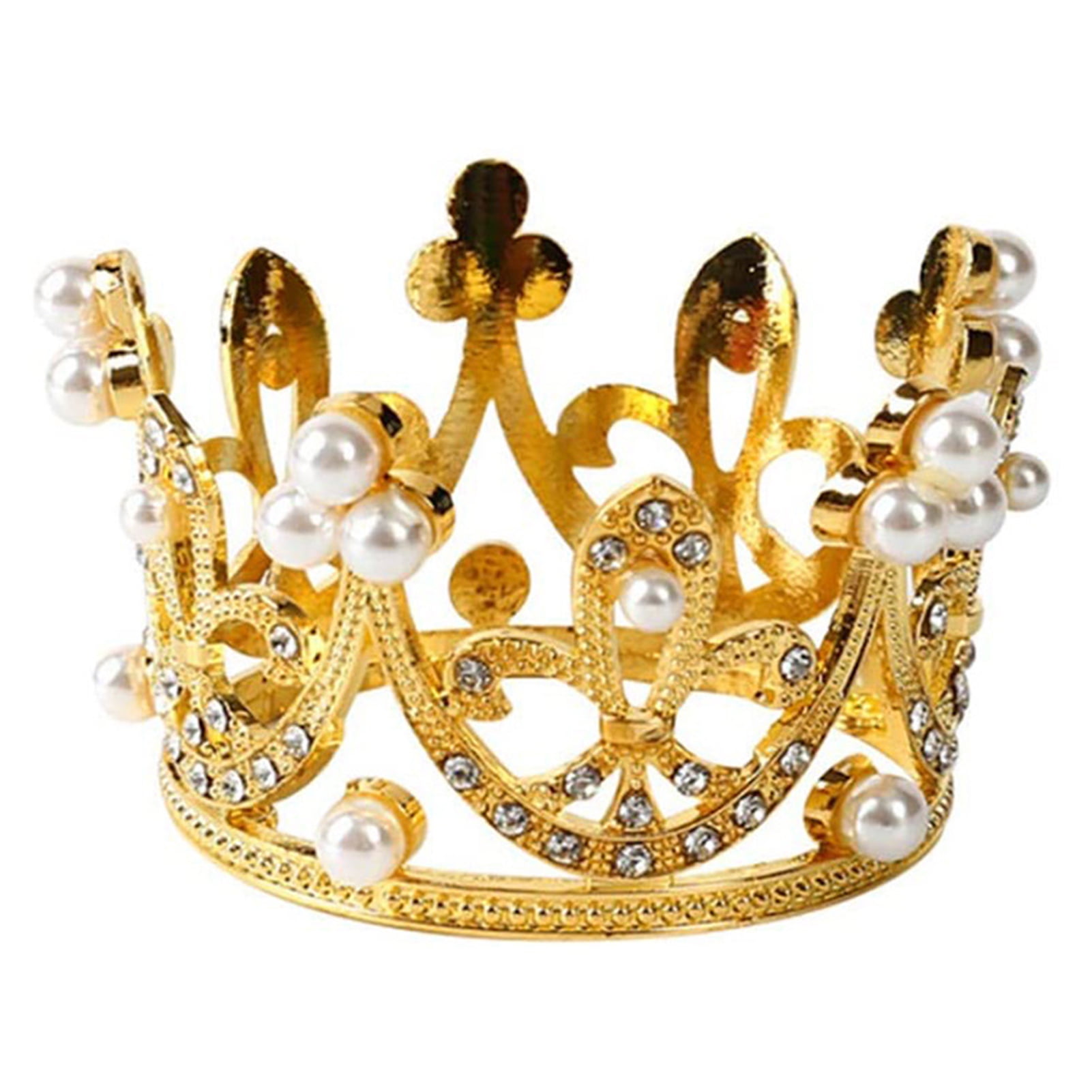Dog Tiara Crown Pet Headgear Clear Crystal Rhinestone Hair Barrettes ...