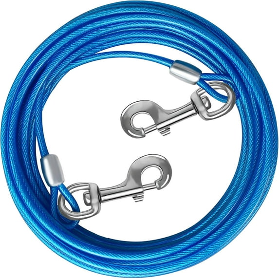 Dog Tie Out Cable 10/15/20/25/30 FT Runner for Yard Steel Wire Cable ...