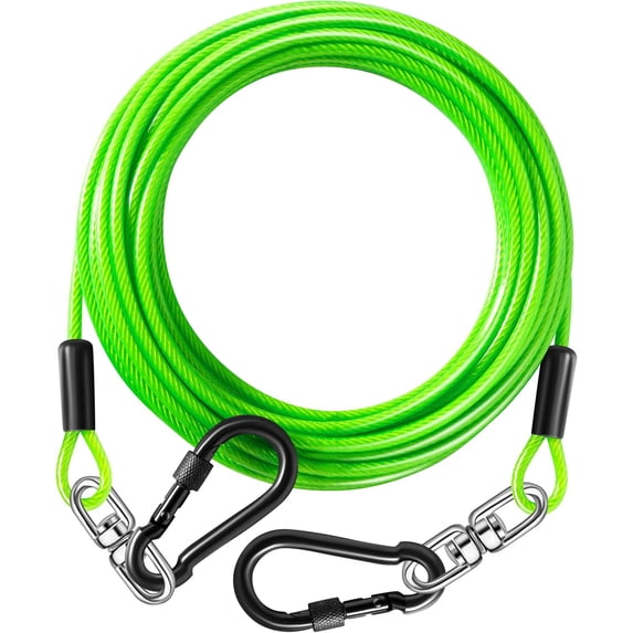 Dog Tie Out Cable 10FT-300Lbs,Heavy Duty Dog Leads&Tether for Yard with ...