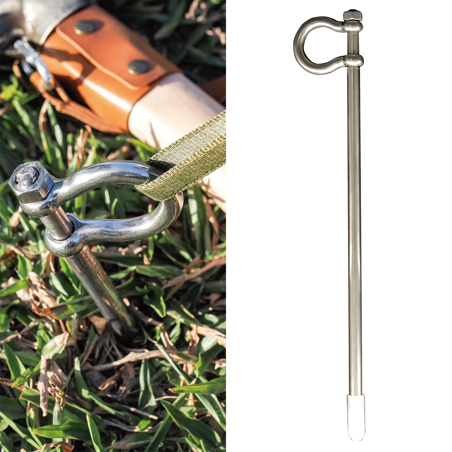 Dog Tie Out Stake - Stainless Steel Heavy Duty Dog Stake for Outside ...