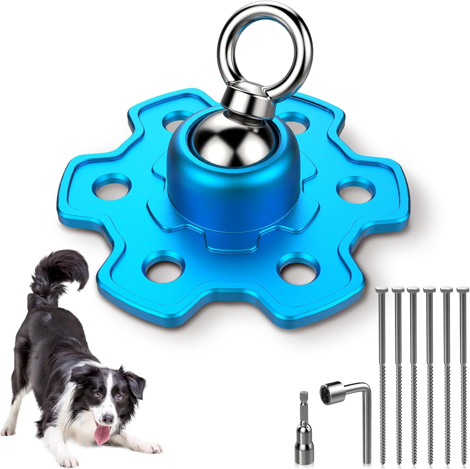 Dog Tie Out Stake with 6 Screws Dog Anchors for Camping Park Dog Runner ...