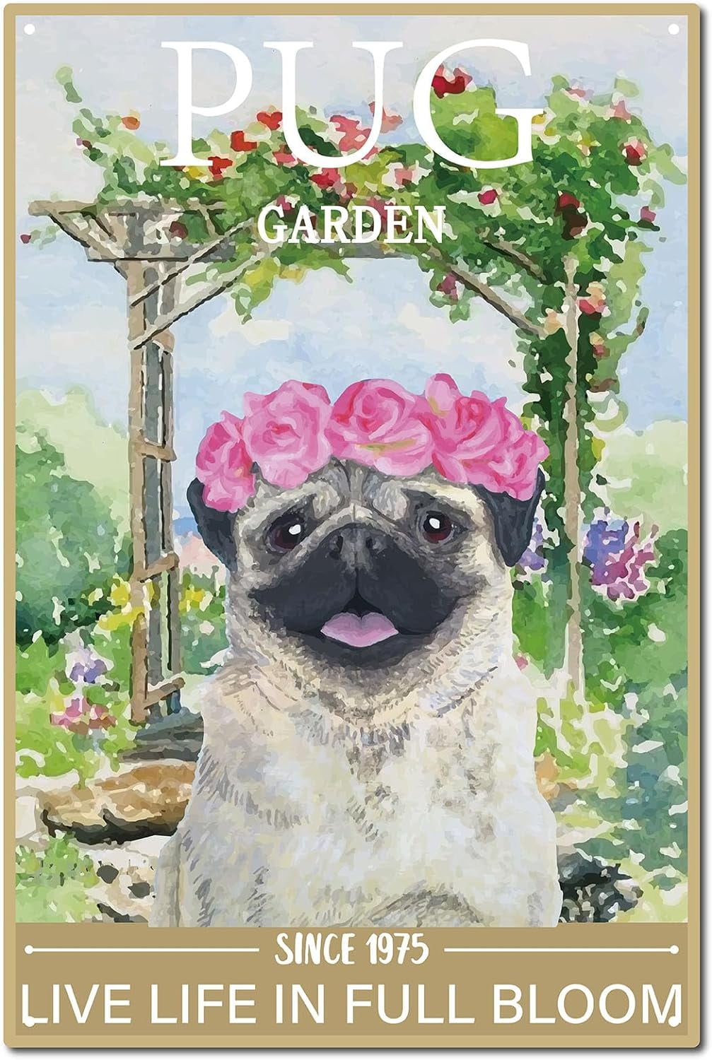 Dog Tin Sign Vintage Metal Sign Poster Retro Restroom Painting Plaque ...