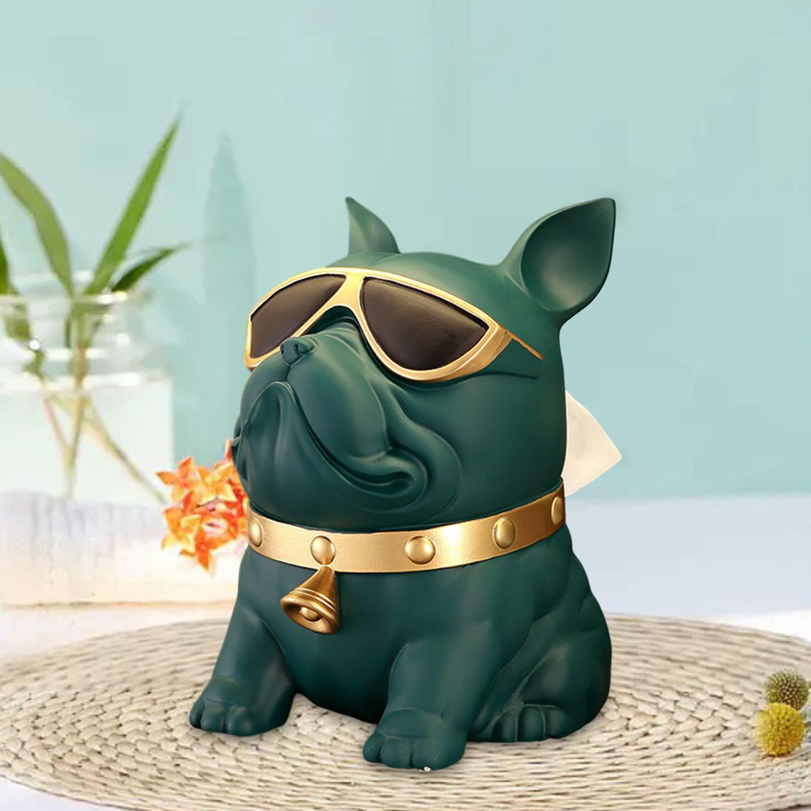 Dog Tissue Box Dogs Storage Boxes Home Decoration Modern Tabletop Resin ...