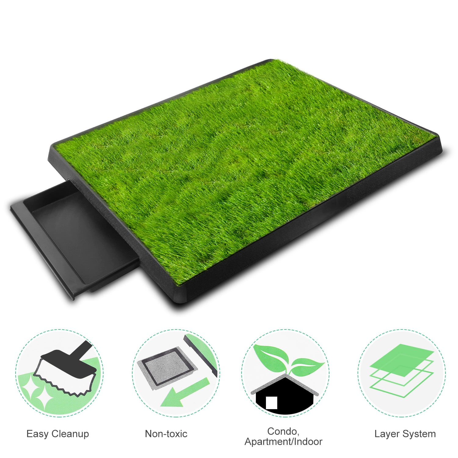 Dog Toilet Indoor Puppy Training Pad, Dog Potty Pet Training Grass Mat ...
