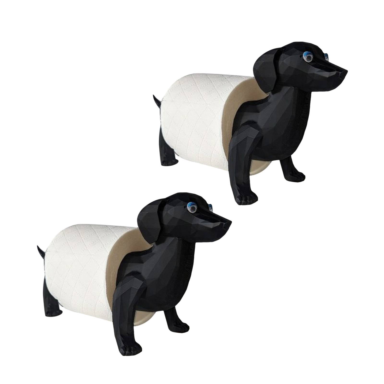 Dog Toilet Roll Holder Free Standing - Tissue Paper Roll Storage Stand ...