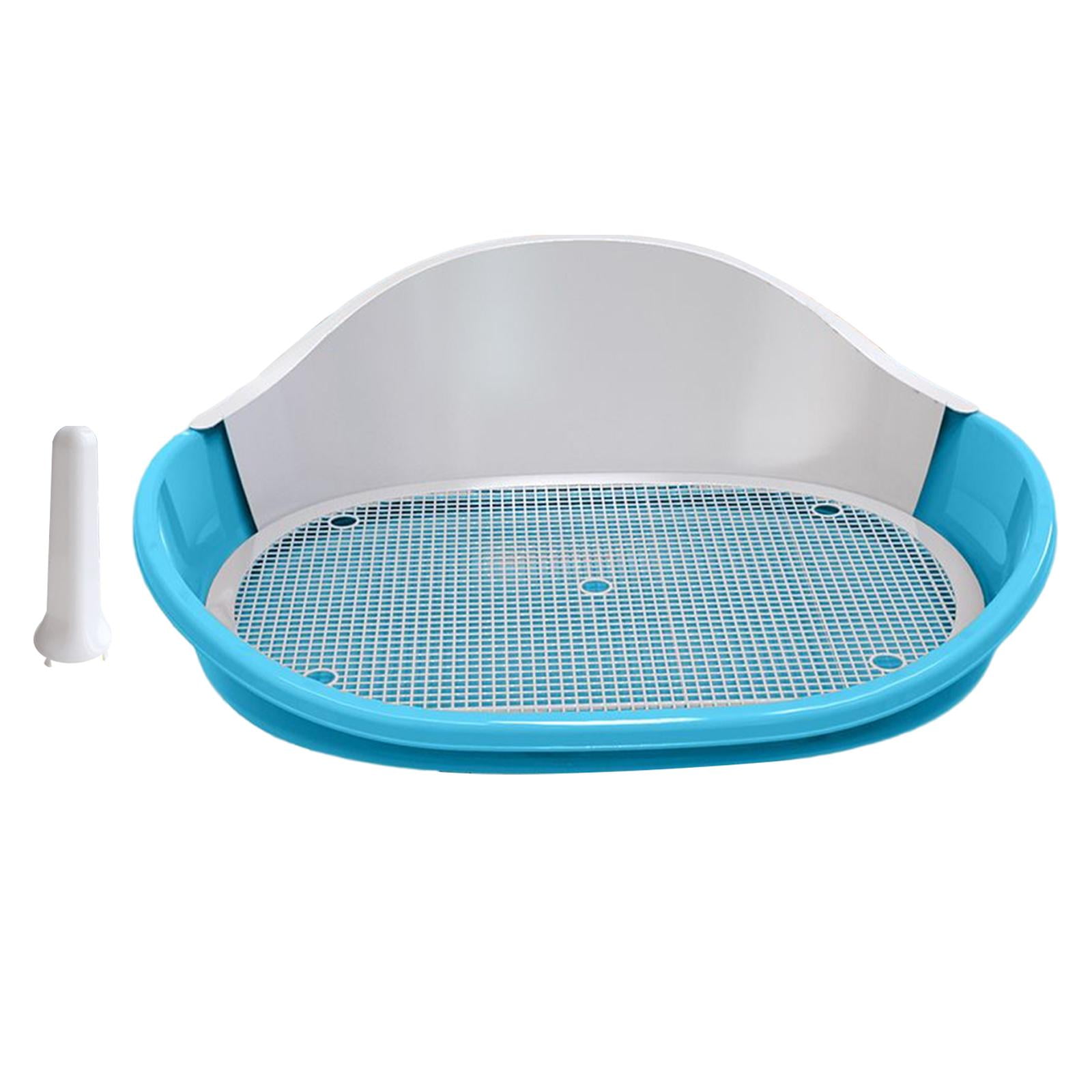 Dog Toilet with Urinary Column Dog Litter Tray Mesh Grids Potty Trainer ...