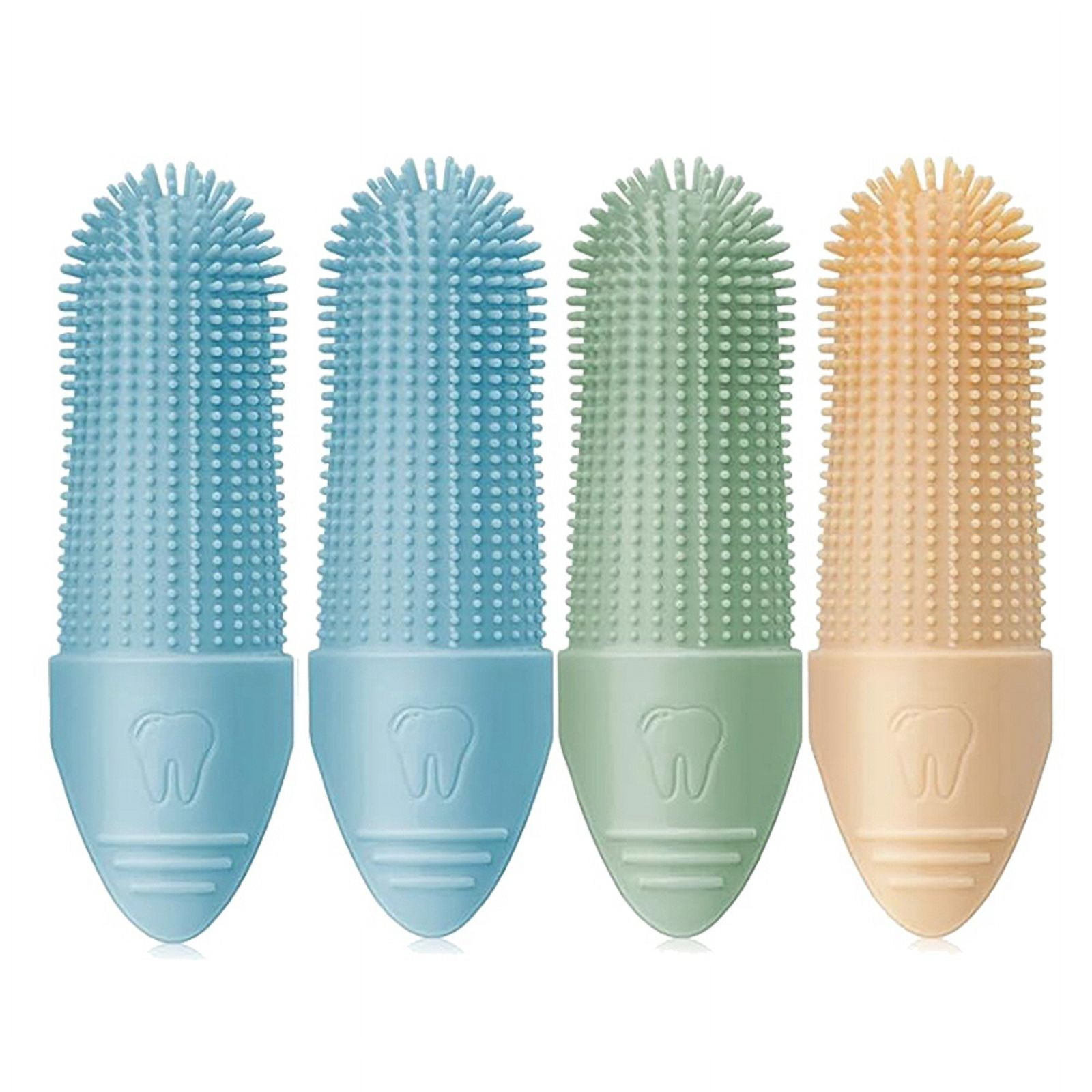 Dog Toothbrush, 4 Pack Dog Tooth Brush, 360° Cleaning Finger Toothbrush ...