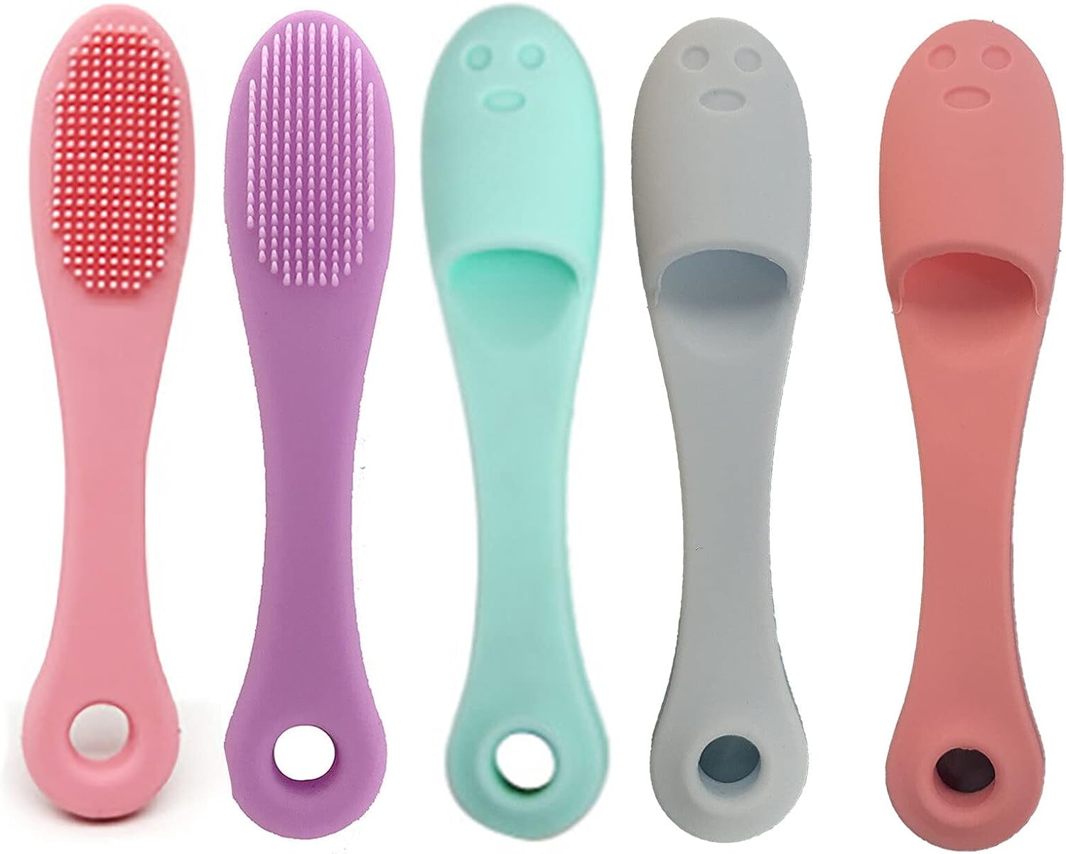 5 Pack Dog Finger Toothbrush, Dog Tooth Brushing Kit with Food Grade ...