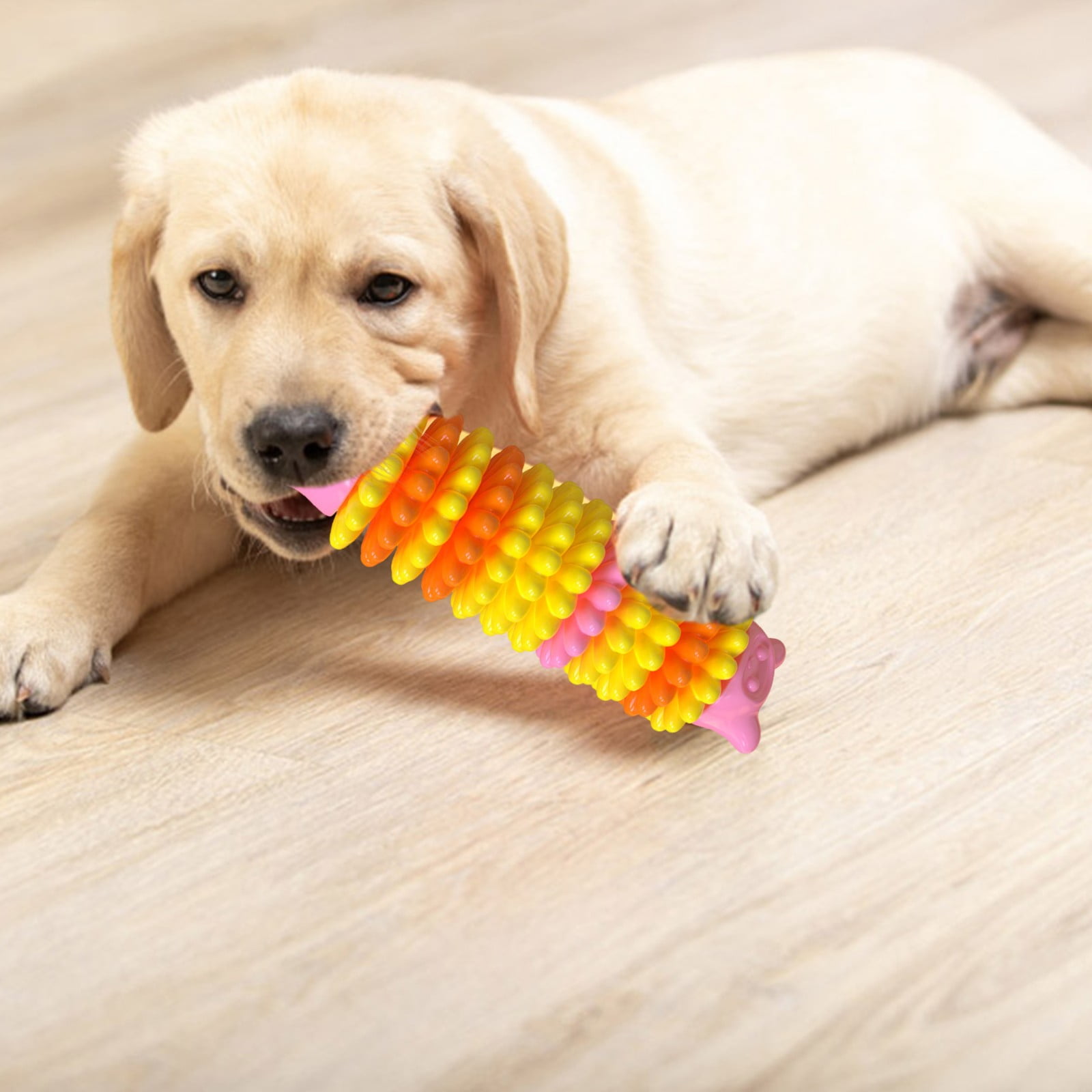 Dog Toothbrush Toy In Pink - Molar Stick Dispensing Chewable for Teeth ...