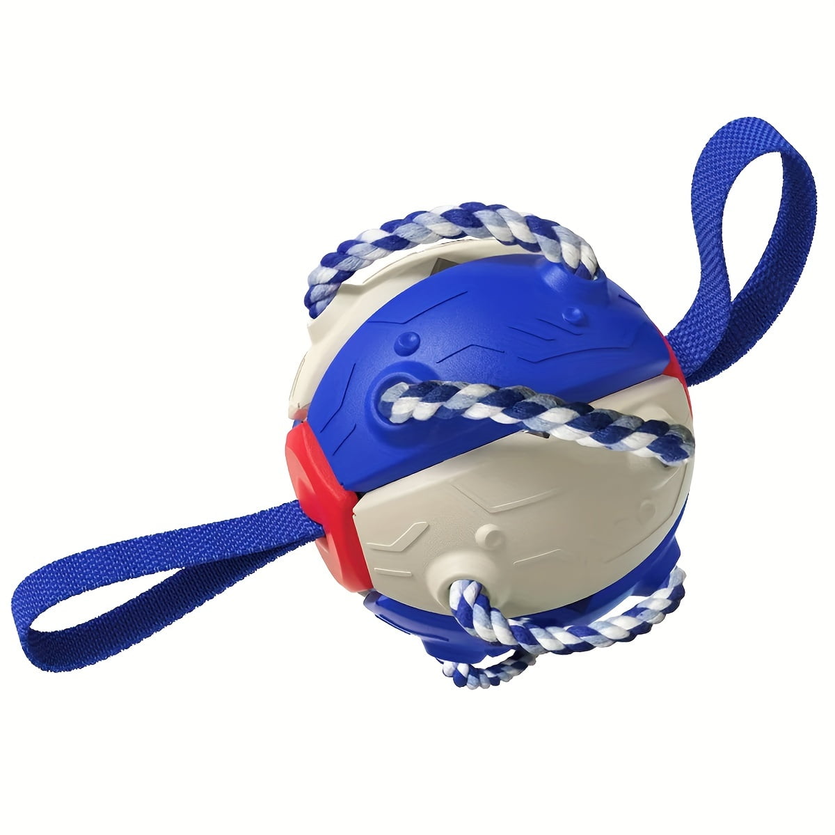 Dog Toy Flying Discs Soccer Ball with Chewing Ropes, Outdoor ...