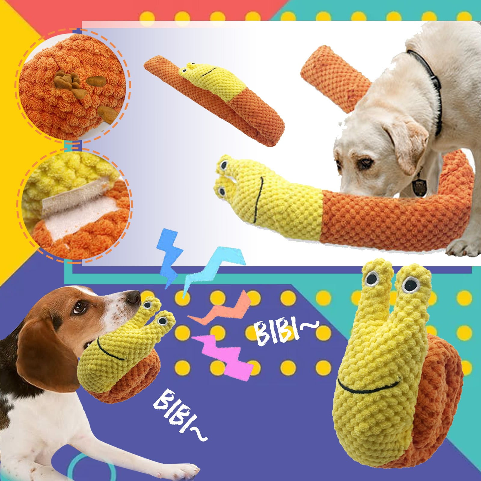 Dog Toy For Puppies Dogs Interactive Dog Toy For Stress Squeaky Dog Toy ...