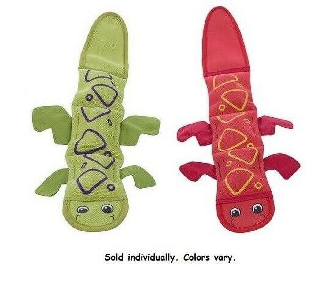 Dog Toy Invincible 3 Squeaker Fire Hose Lizards Stuffing Free Assorted ...