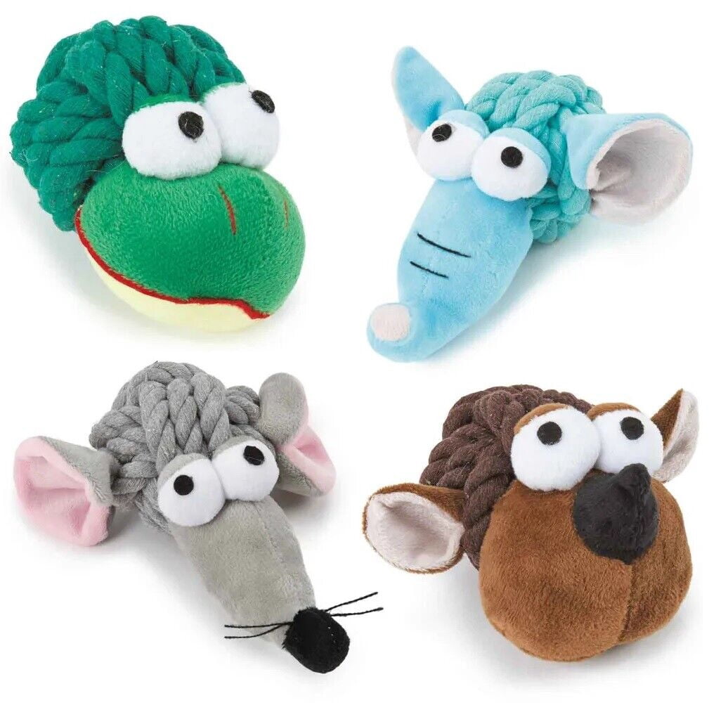 Dog Toy Knotted Rope Animal Ball Head Elephant Frog Mouse Monkey or Set ...