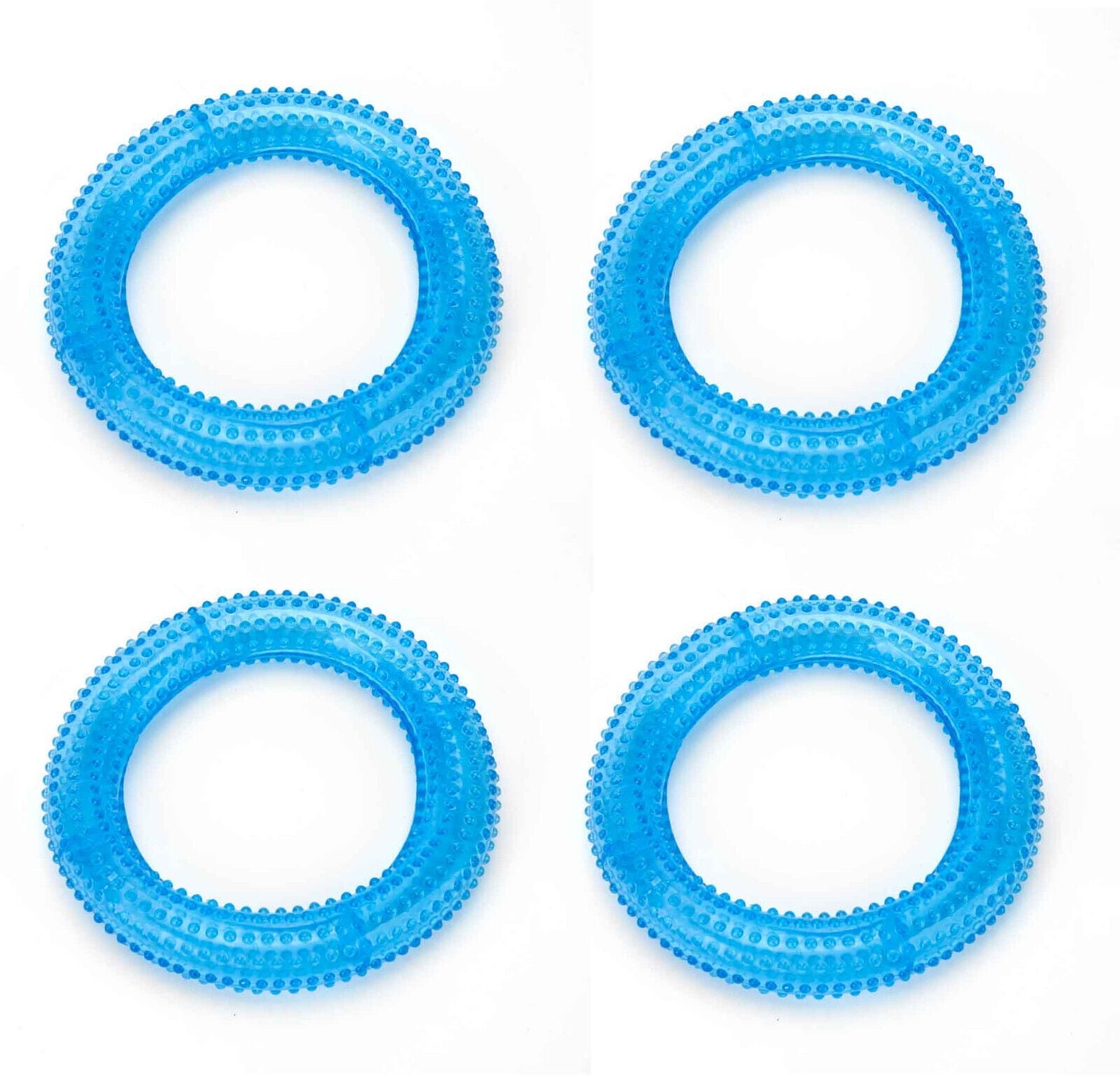 Dog Toy Treat Hiding Ring Toss Fetch Chew Gum Massaging Nub Ridges ...