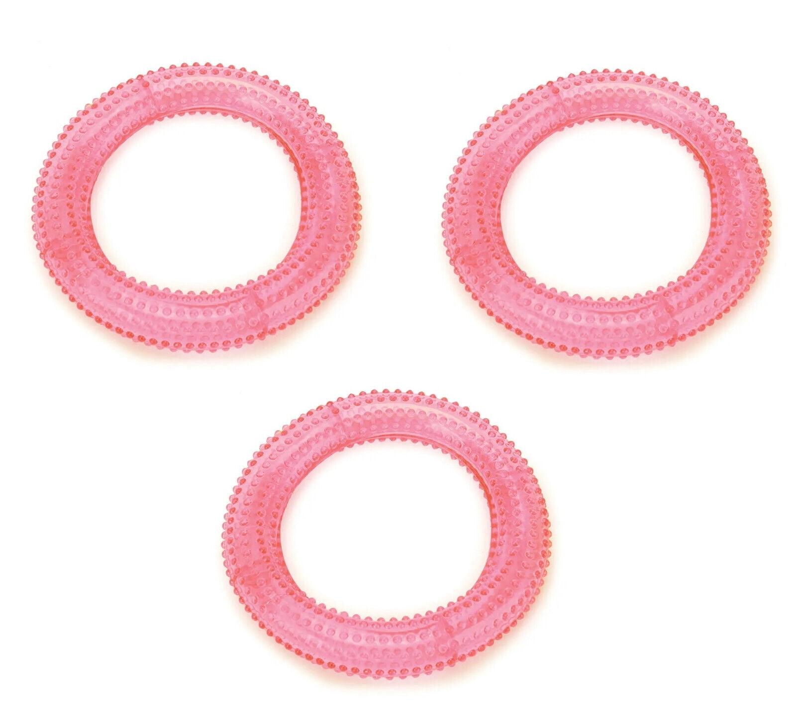 Dog Toy Treat Hiding Ring Toss Fetch Chew Gum Massaging Nub Ridges ...