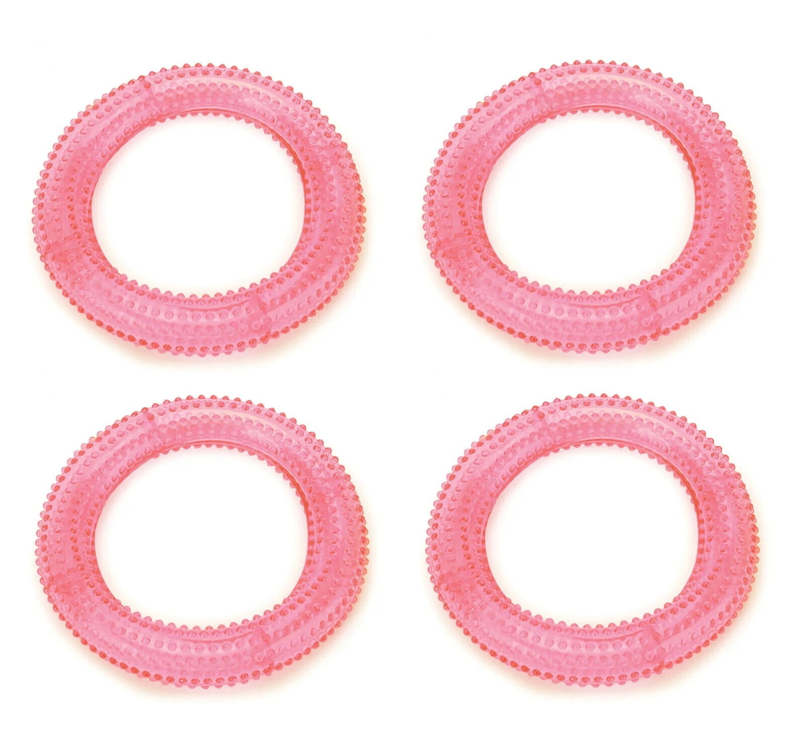 Dog Toy Treat Hiding Ring Toss Fetch Chew Gum Massaging Nub Ridges ...