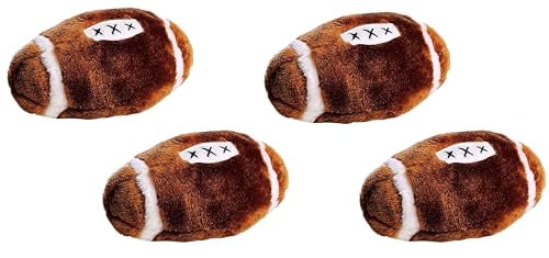 Dog Toys 6" Brown Plush Football Soft Stuffed Sport Ball Fetch Play ...