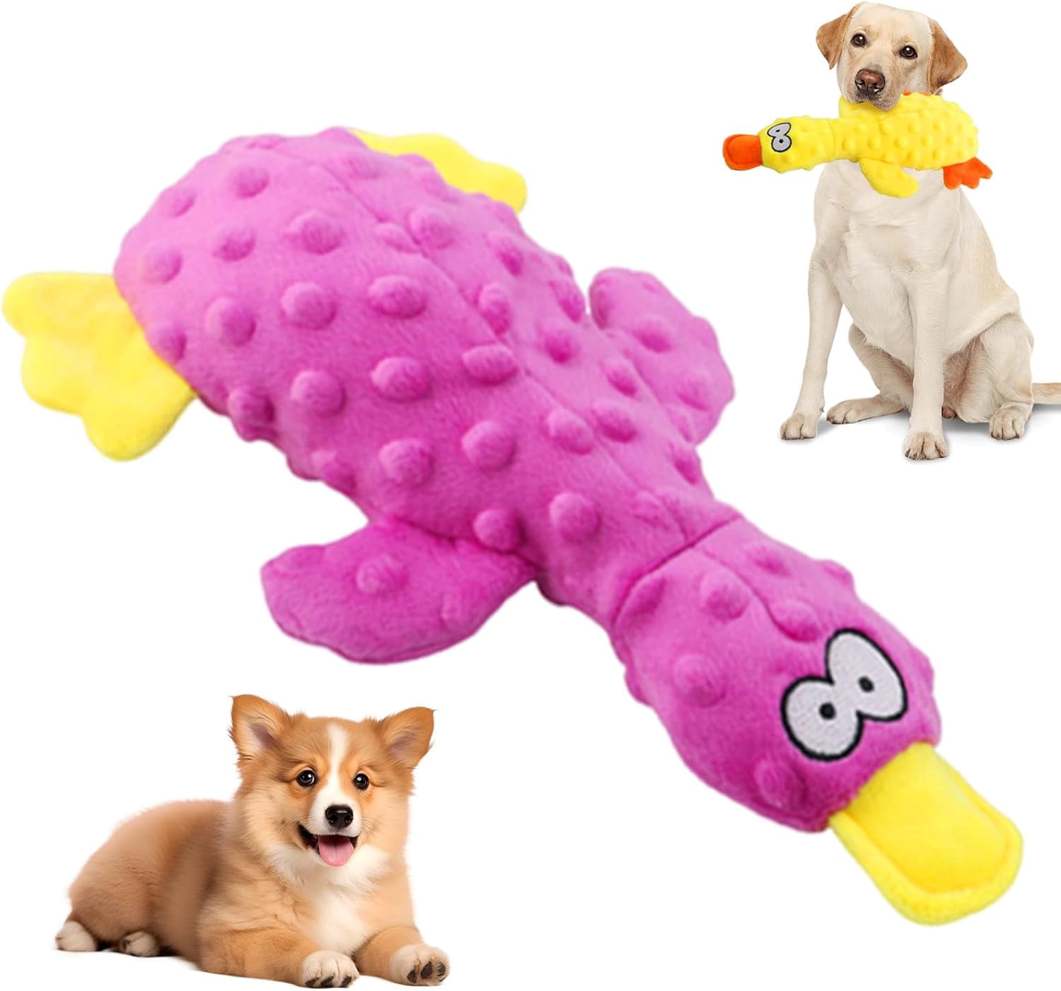 Dog Toys for Aggressive Chewers, 2026 Upgraded Duck Dog Toys Small ...