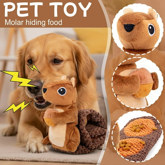 Dog Toys For Pets, Squeaky Plush Interactive Toy With Chewing & Treat ...