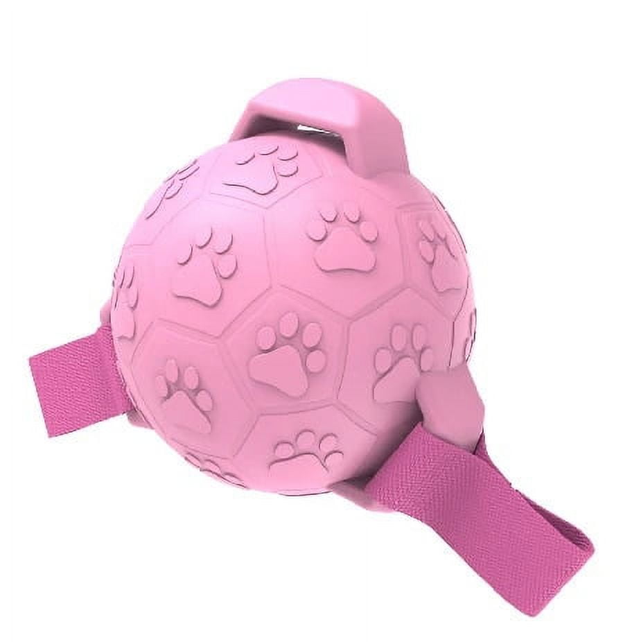 Dog Toys Sccocer Balls with Straps, Interactive Durable Rubber Water ...