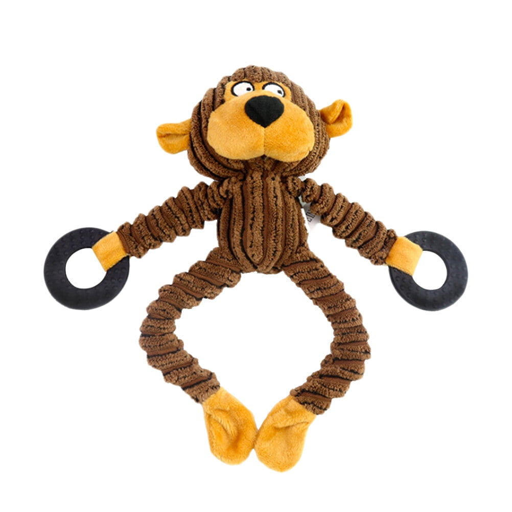 Dog Toys Squeaky Plush Interactive Monkey Sound Small Chew Teeth ...