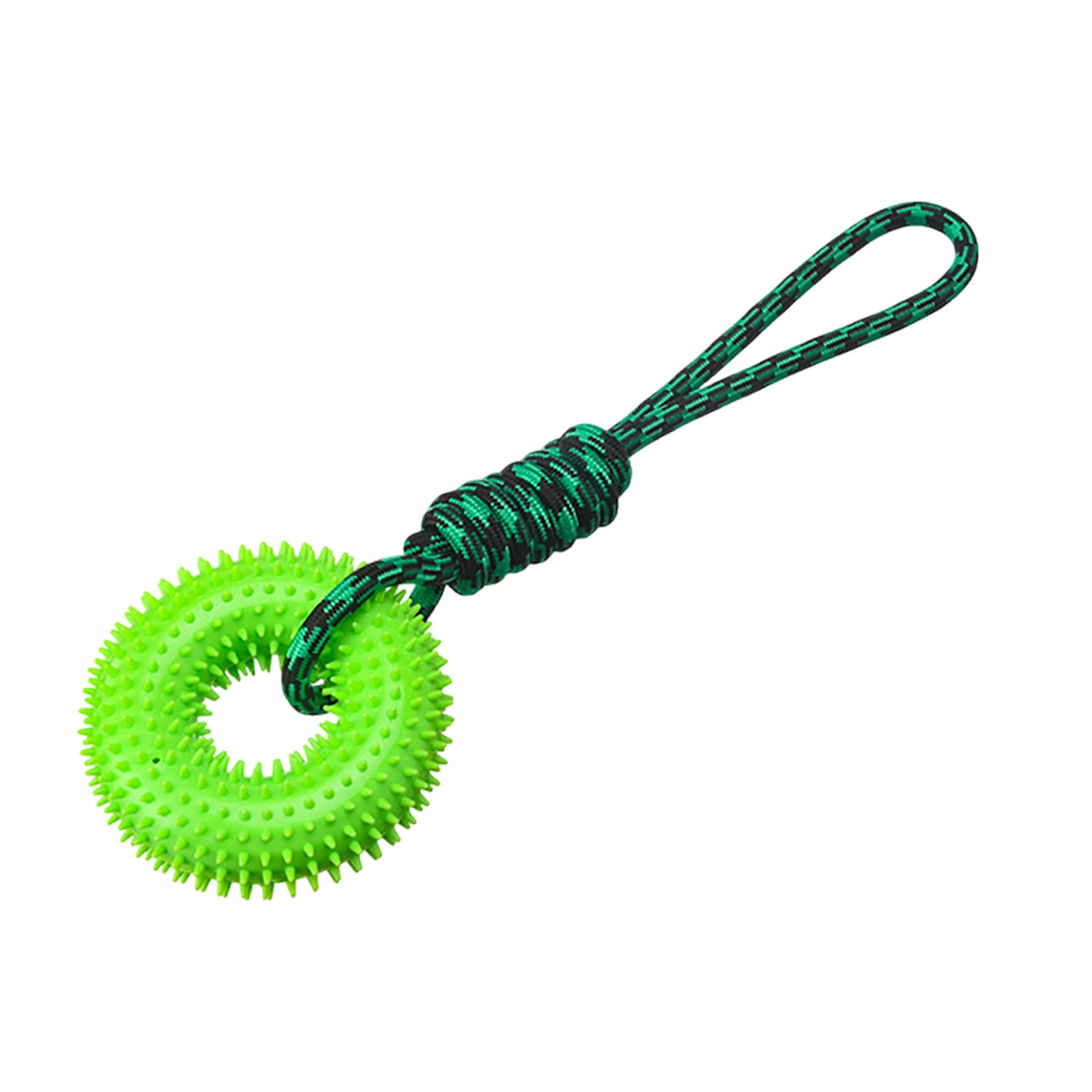 Dog Toys Squeaky Spiky Ring Chew Teething Puppy Interactive Training ...
