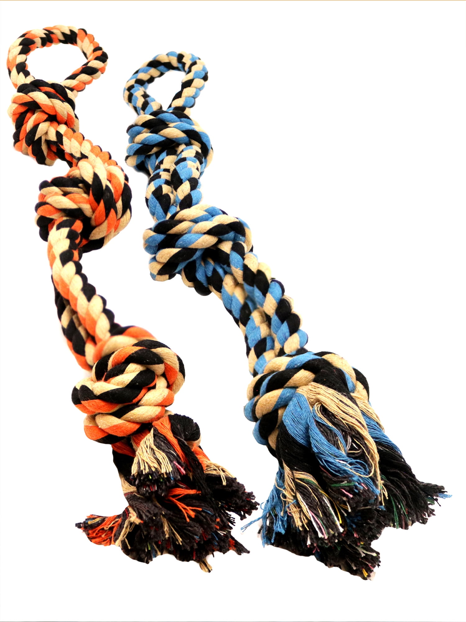 Dog Toys for Aggressive Chewers - Set of 2 XL Dog Rope Toys - Walmart.com