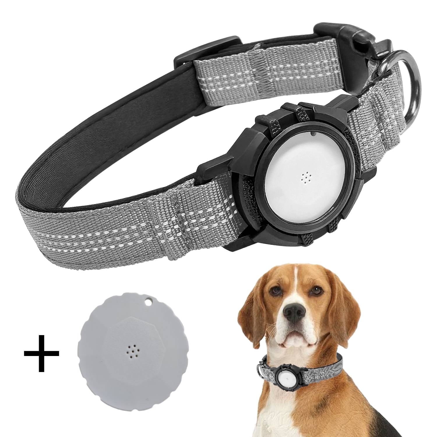 Baoyemes Dog Tracker Collar with Tracker(Only IOS),Reflective ...
