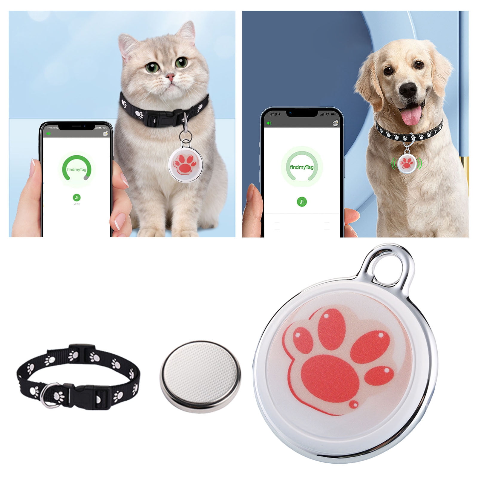 Dog Tracker Pet Tracker-Dog Tracking Collar Waterproof IP65 Works with ...