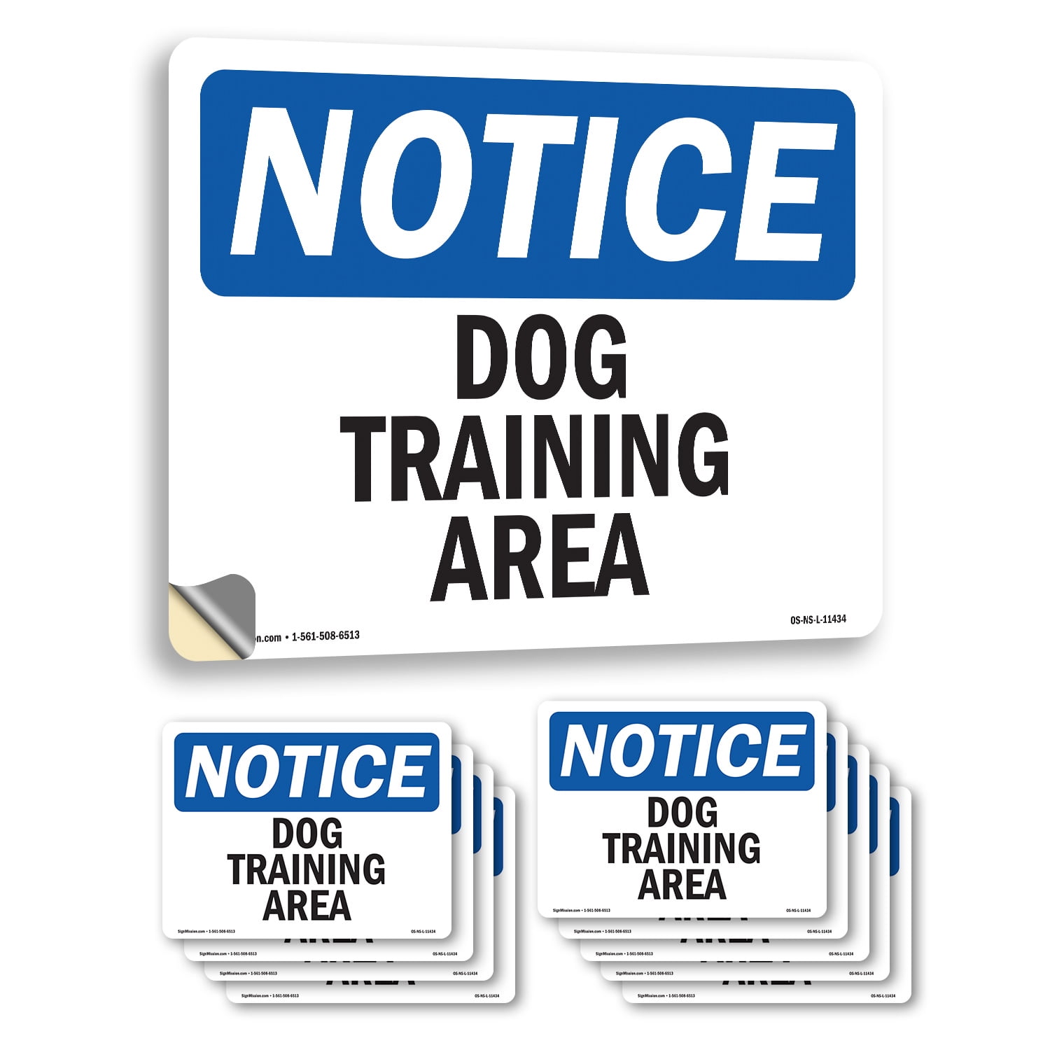 Dog Training Area OSHA Notice Vinyl Decal Label 10 Inch x 7 Inch - 10 ...