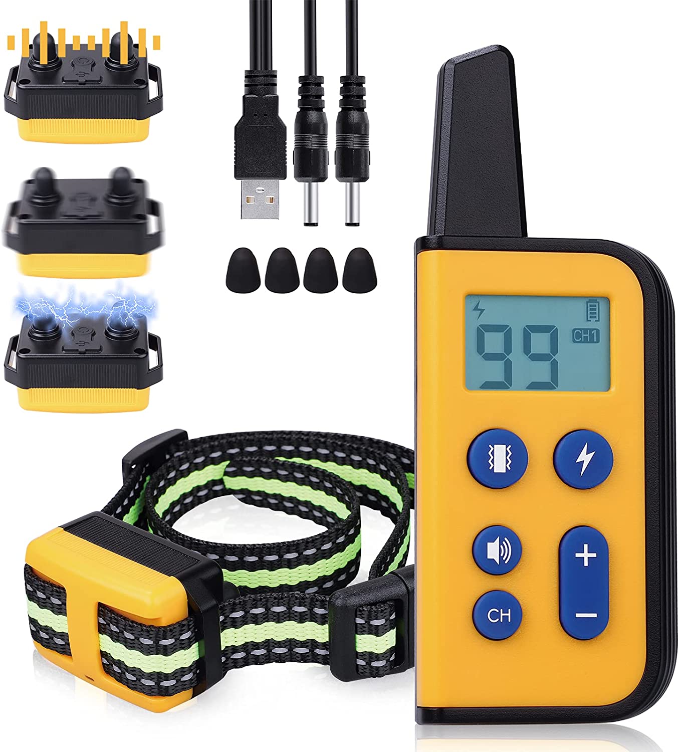 Dog Training Collar with 3 Training Modes- Up to 1000 Ft Range, Anti ...