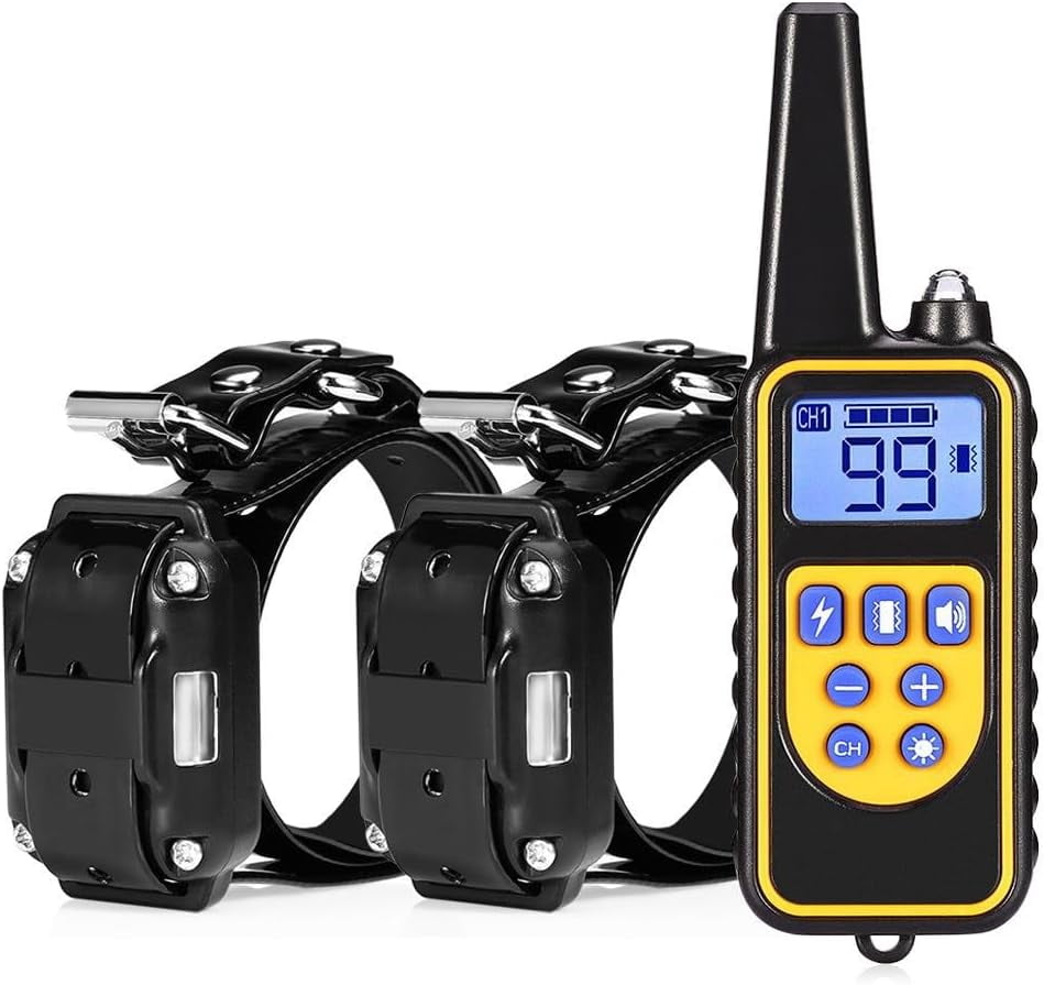 Dog Training Collar with Remote 800M - Rechargeable Water-Resistant ...
