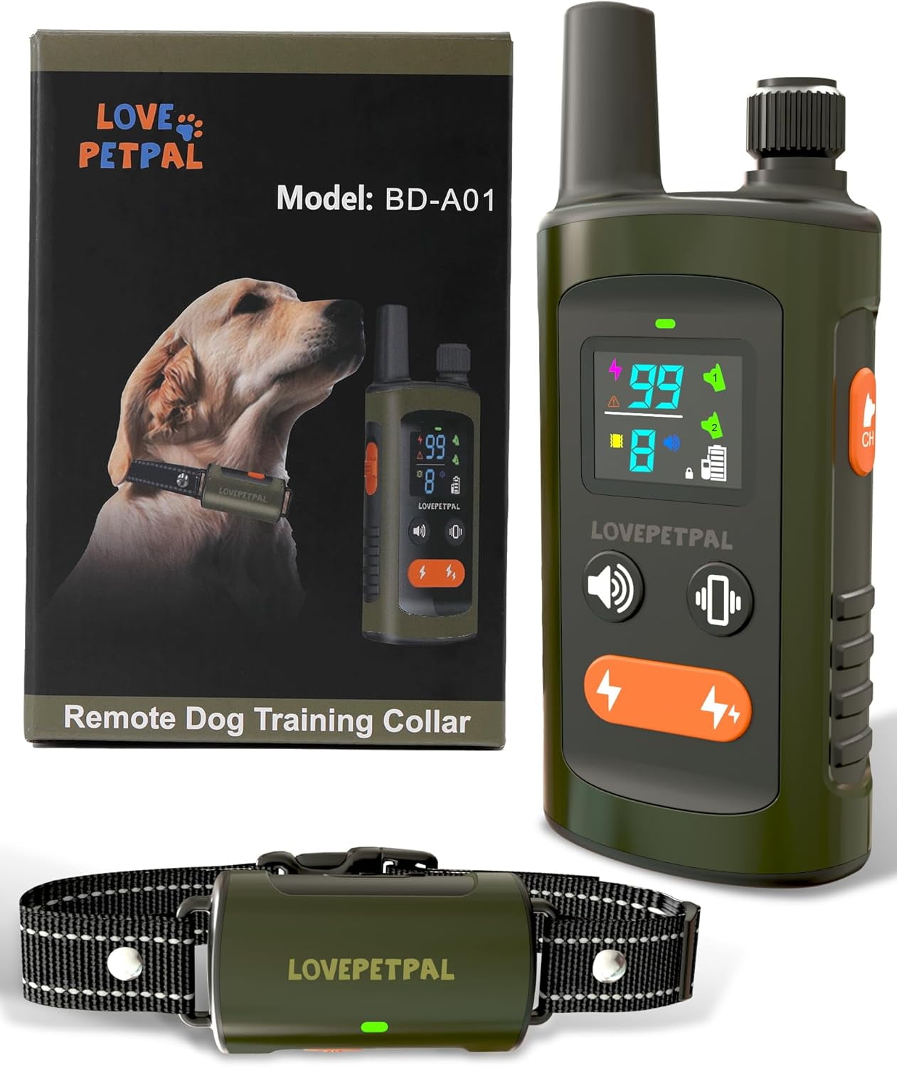 Dog Training Collar with Remote Control, 3500FT Dog Shock Collar for Small Medium Large Dogs ...