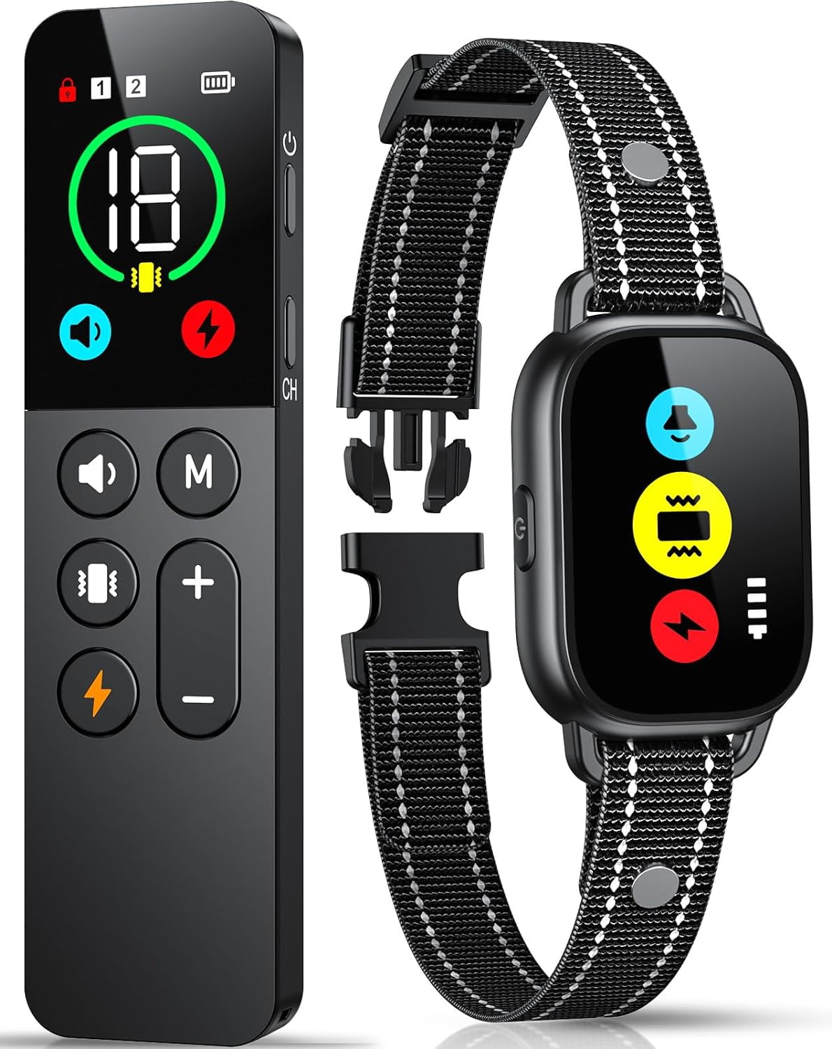 Dog Training Collar with Remote, Smart Dog Shock Collar with 3 Training ...
