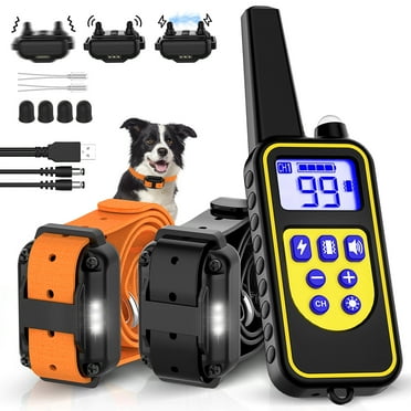 Petrainer PET998DBB2 100% Waterproof Dog Shock Collar with Remote Dog Training Collar with Beep ...