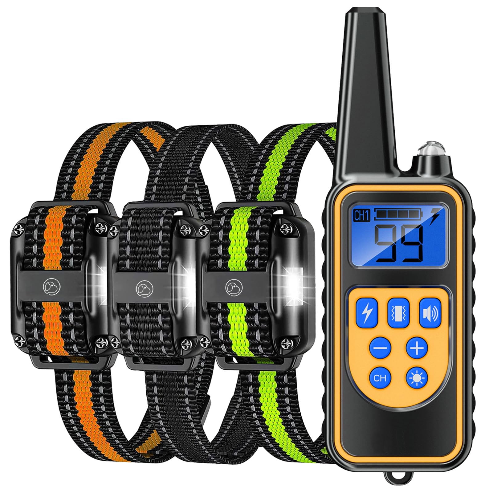 Dog Training Collar for 3 Dogs, Dog Shock Collar with Remote ...