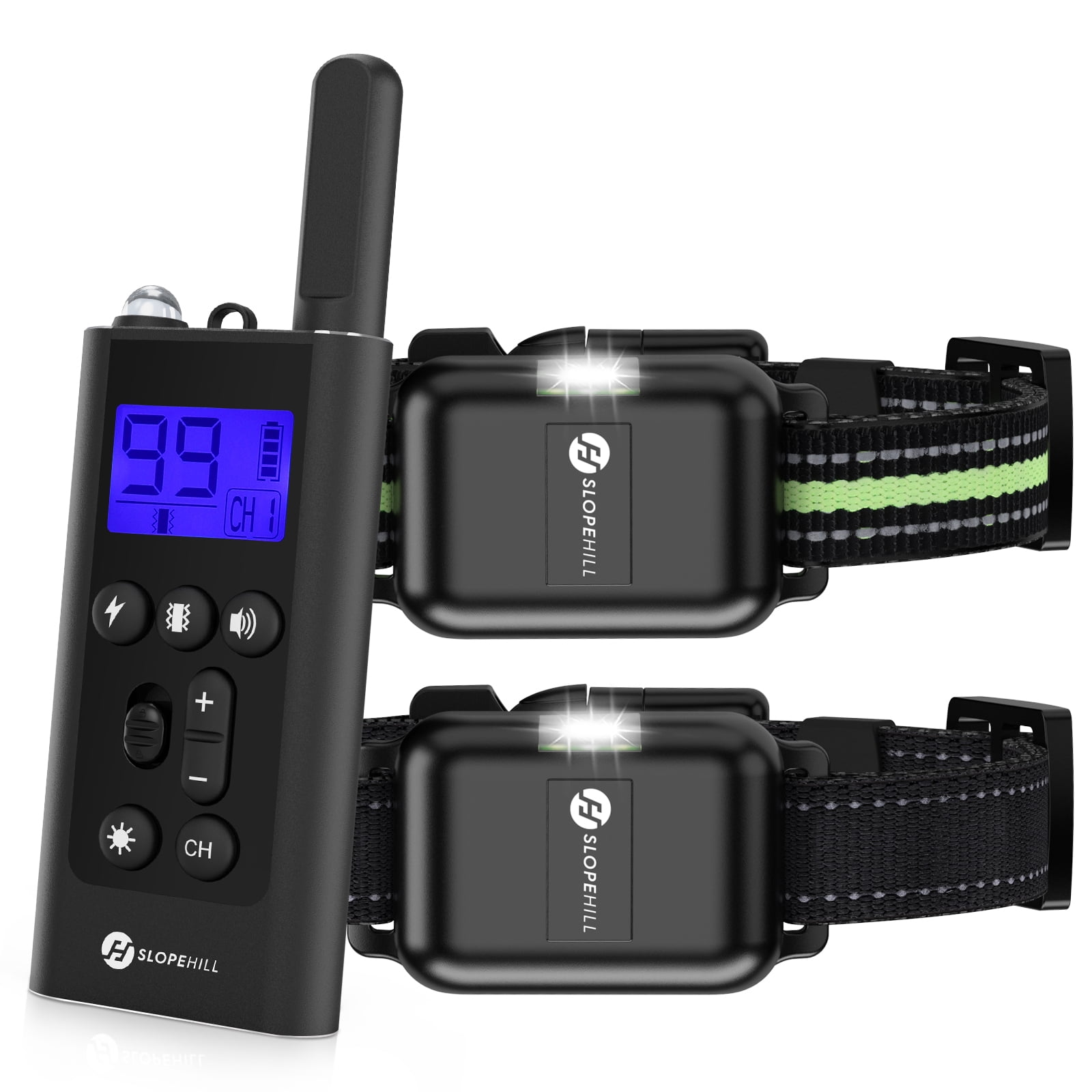 Rechargeable Dog Training Collars, 2-Pack, Vibration/Shock/Beep Modes ...