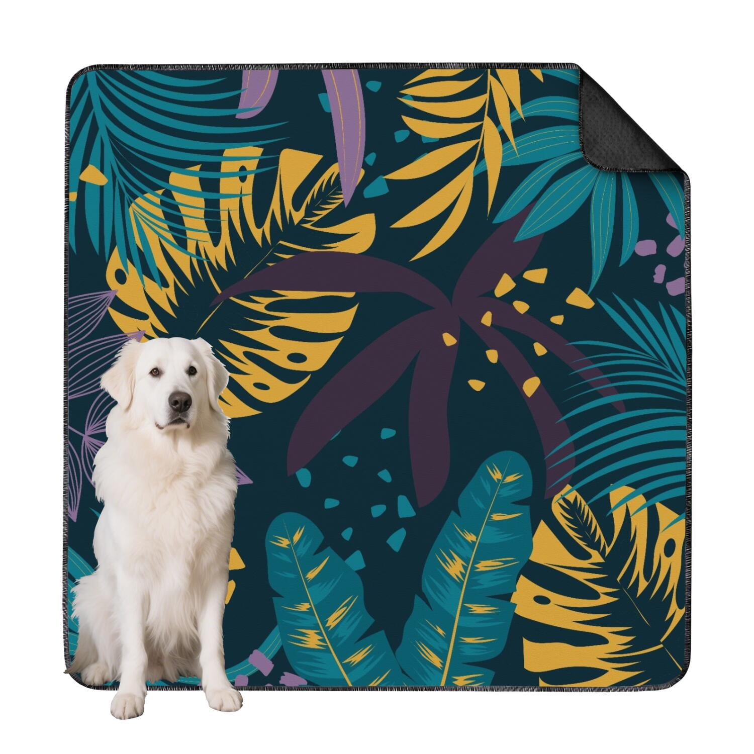 Dog Training Mat Washable Hawaiian Pattern, Reusable Absorbent Pad with ...