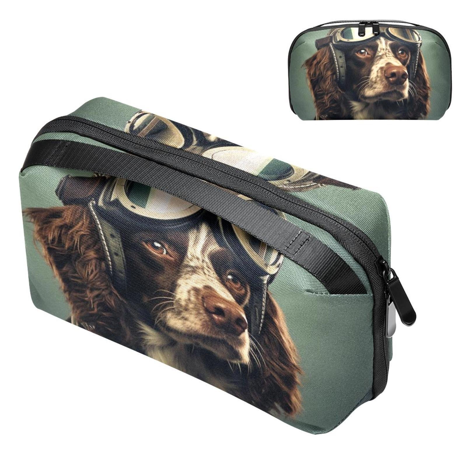 Dog Travel Case USB Organizer Leather Cord Organizer Cable Clips Cord ...