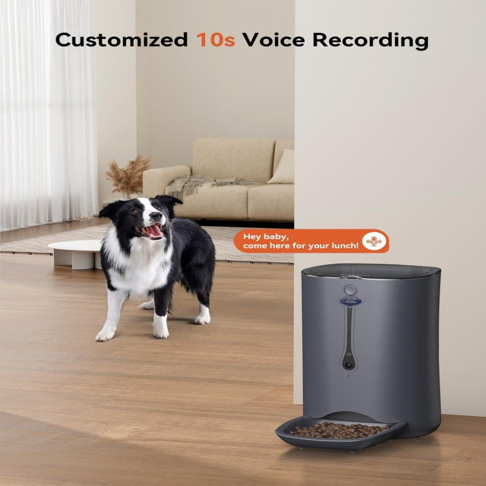 Dog Treat Dispenser with Button, Automatic Dog Feeder with Remote ...