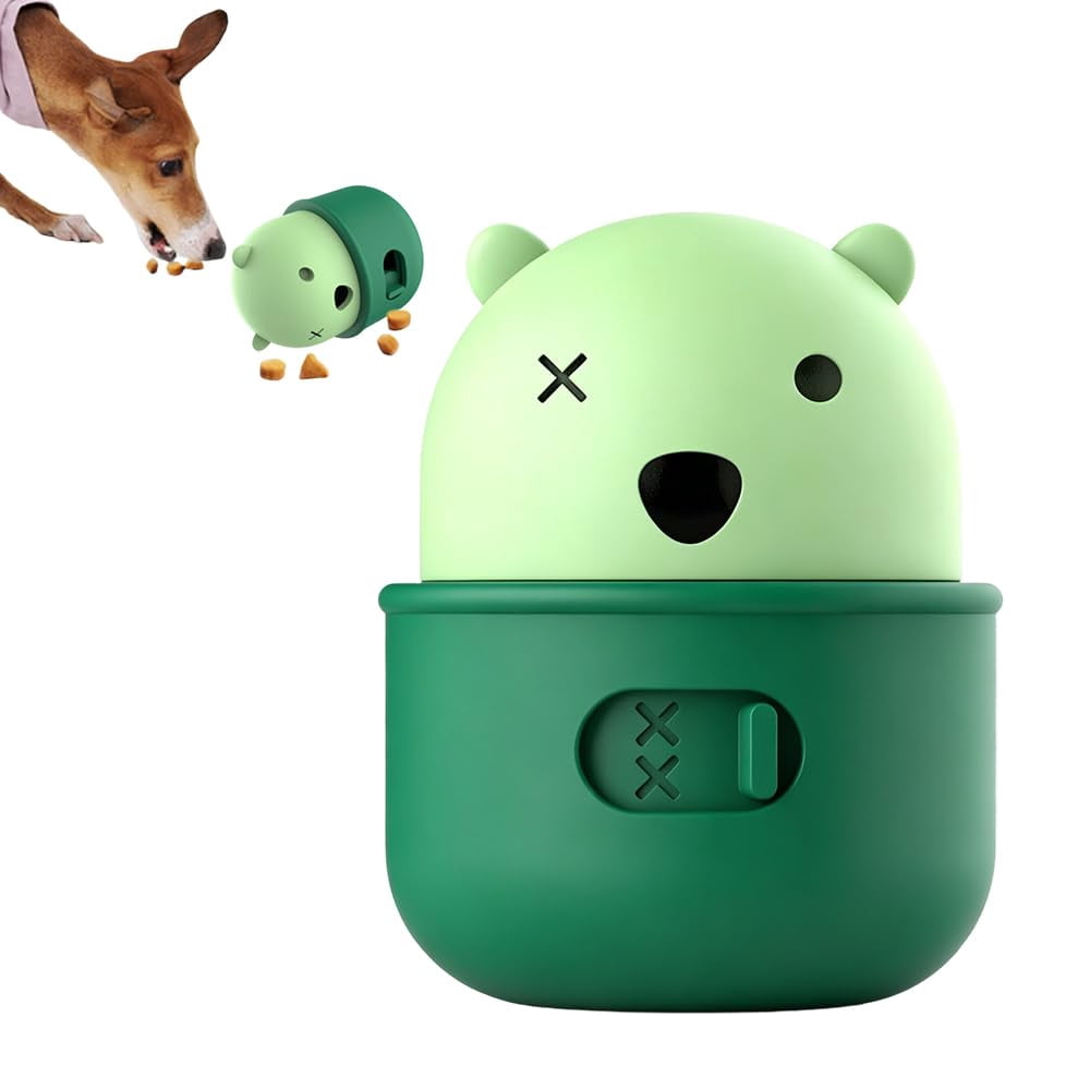 Dog Treat Dispenser Toy, Cute Bear Shaped Interactive Puzzle Toy for ...