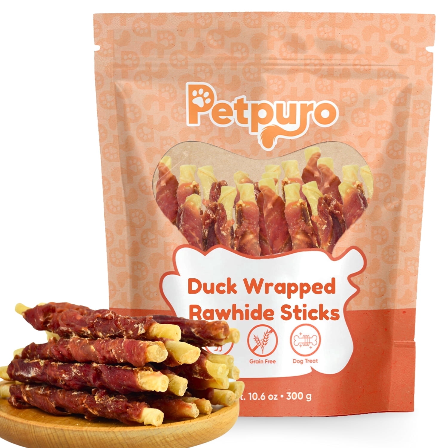 Dog Treats Duck Wrapped Rawhide Sticks, Long Lasting Dog Chews for ...