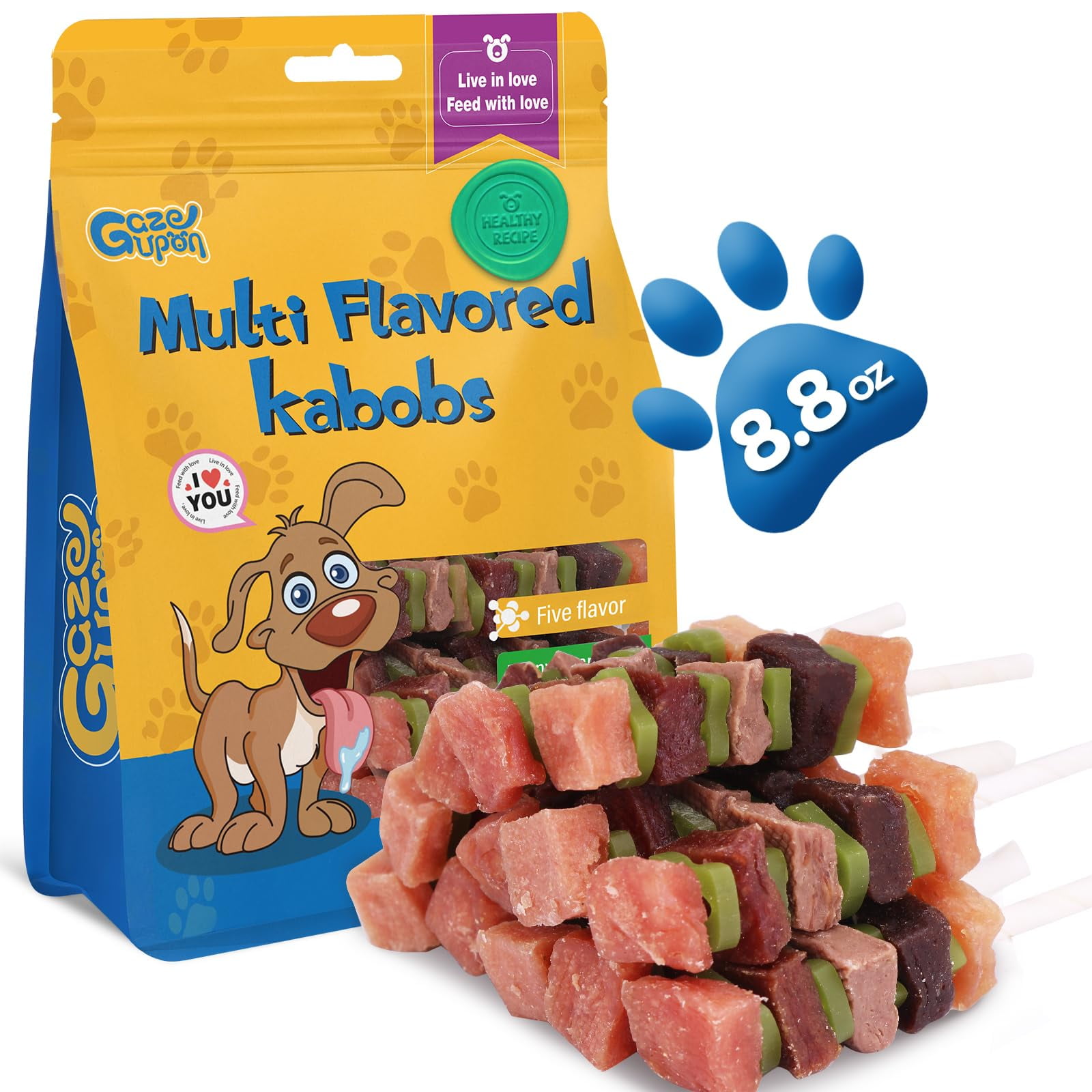 Dog Treats, Multi-Flavored Dog Kabobs Treats, High Protein Dog Chews W ...