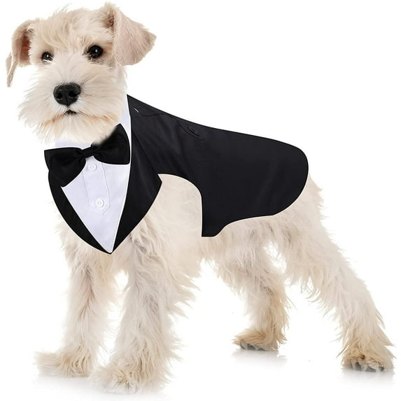 Dog Tuxedo and Bandana Set Dogs Formal Tuxedo PET Wedding Party Suit ...