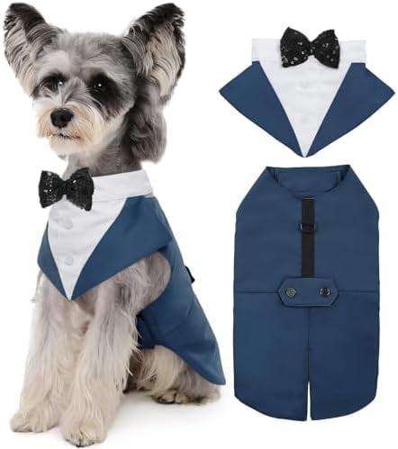 Dog Tuxedo Dog Suit and Bandana Set, Dogs Tuxedo Wedding Party Suit ...