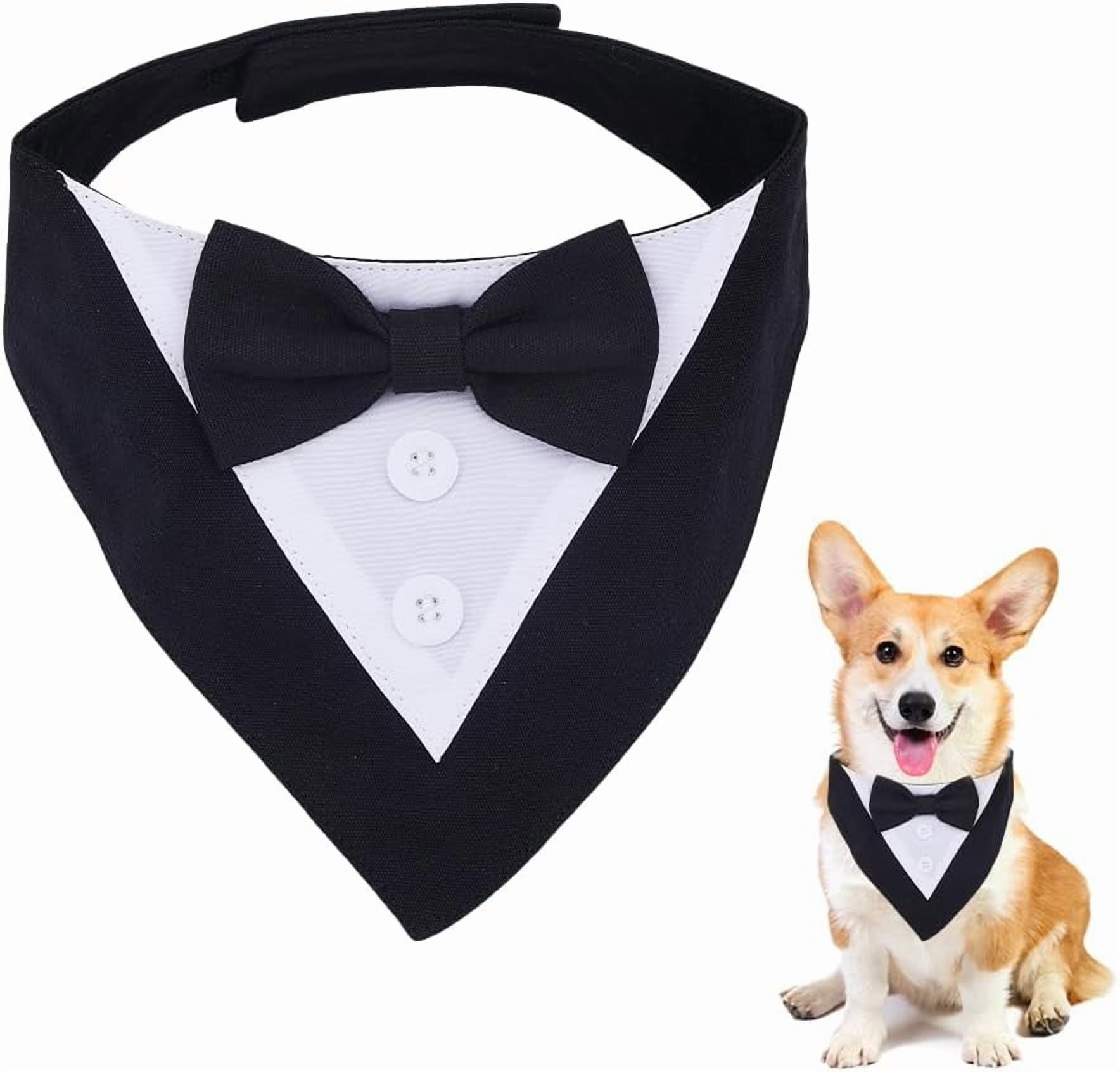 Dog Tuxedo Dog Suit Dogs Wedding Outfit Tie Shirt Adjustable Dogs Tux ...
