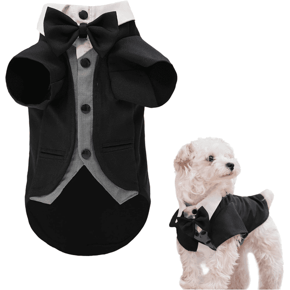 Dog Tuxedo, Formal Pet Clothes Shirt Costume for Wedding, Party & Daily ...