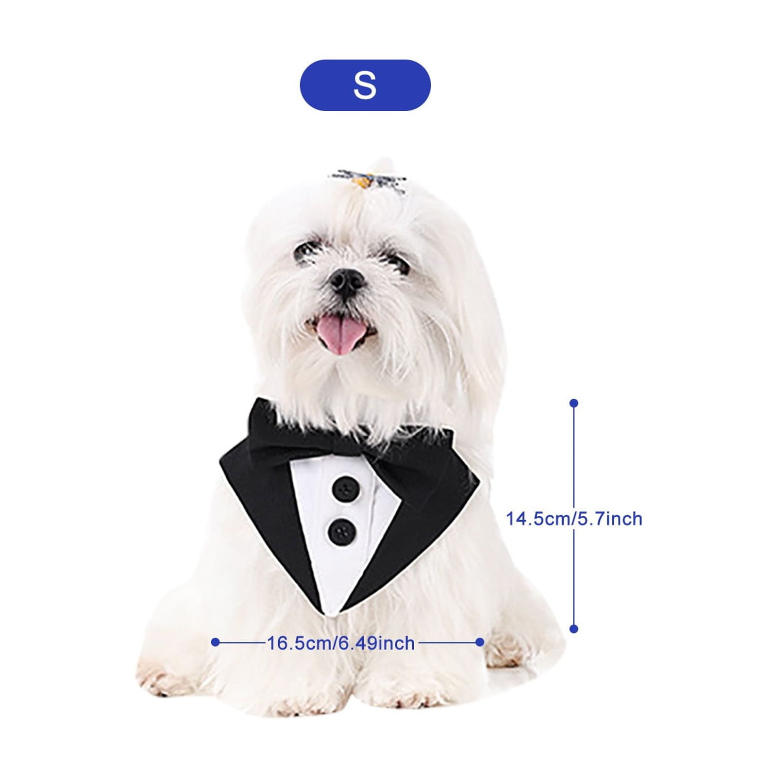 Dog Tuxedo Dog Suit Dog Wedding Bandana Collar with Bow Tie,Adjustable ...